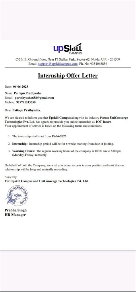 pattapu prathyusha on linkedin intern internship upskillcampus theiotacademy