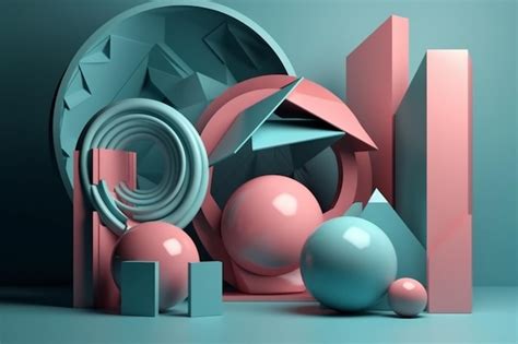 Premium Photo 3d Abstract Minimal Geometric Forms