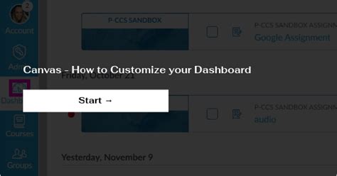 Canvas How To Customize Your Dashboard