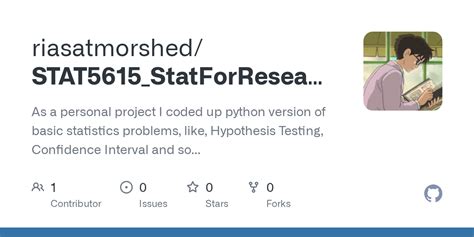 Github Riasatmorshedstat5615statforresearchpythoncode As A