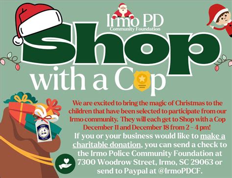 Irmo Police Asking For Donations For Annual Shop With A Cop Westmetronews