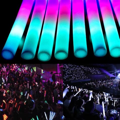 Led Gậy Dạ Quang Bọt Que Phát Sáng Đảng Rave Rgb Huỳnh Quang Ánh Sáng Tối Cho Thanh đám Cưới