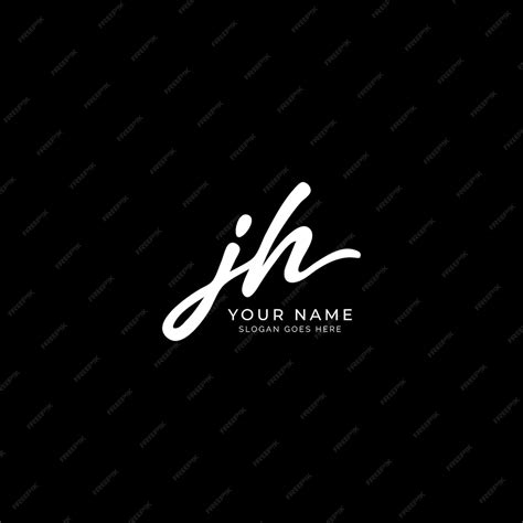 Premium Vector Jh Signature Logo Handwritten Vector Logo Template For