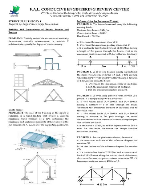 Theory Of Structures Problems Pdf Truss Beam Structure
