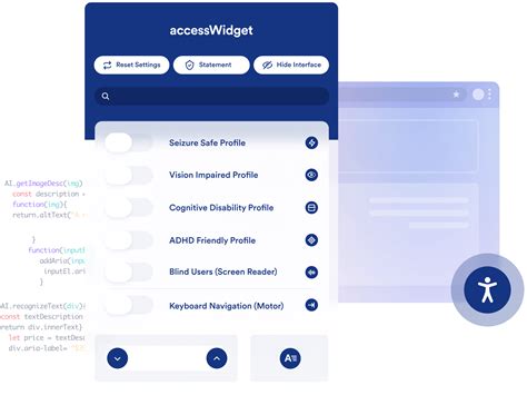 Accesswidget Accessibility Widget For Wcag And Ada Compliance Accessibe