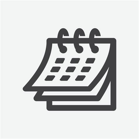 Calendar Icon In Trendy Flat Style Isolated On Grey Background Calendar Symbol Design Logo