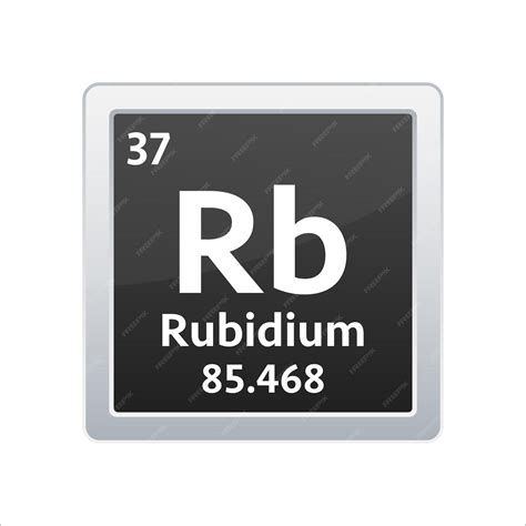 Premium Vector Rubidium Symbol Chemical Element Of The Periodic Table