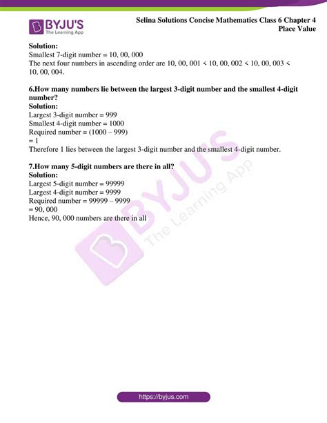 Selina Solutions Concise Mathematics Class 6 Chapter 4 Place Value