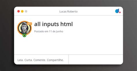 All Inputs Html