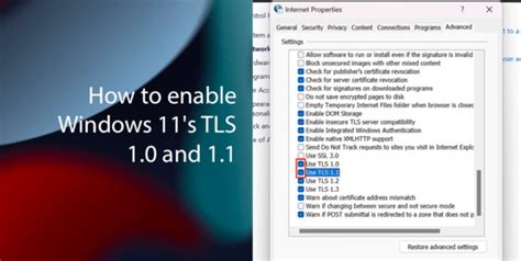 How To Enable Windows 11s Tls 1 0 And 1 1 Ithinkdifferent