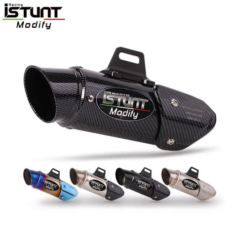Istunt 범용 오토바이 배기 이스케이프 개조 머플러 파이프 Msx Bws Pcx 125 Gsr 600 502c