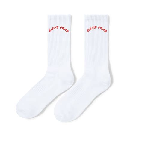 Logo Crew Socks White Lo Fi