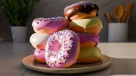 Blender Firstproject 3dart Donutstack Creativejourney Blenderguru Vansh Kaushik 14