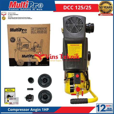 Air Compressor 1hp Mesin Kompresor Angin Listrik Dcc125 Multipro Dcc 12525