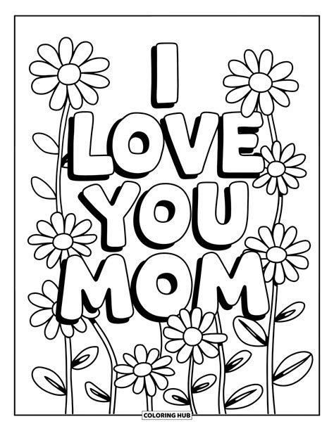 85 Coloriages Je Taime Maman Pour Enfants Et Adultes Gratuits