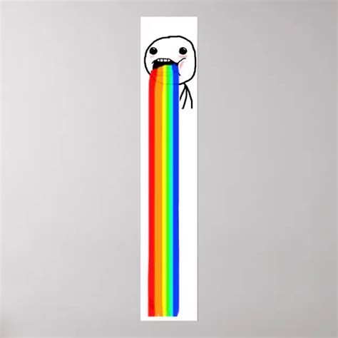 Meme Rainbow Puke Poster Zazzle