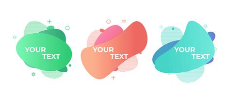 3 현대 액체 추상 요소 그래픽 그라데이션 플랫 스타일 디자인 유체 파스텔 색상 0명에 대한 스톡 벡터 아트 및 기타 이미지