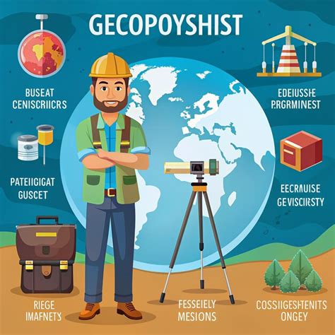 Flat Style Vector Geophysicist Character Illustration Premium Ai
