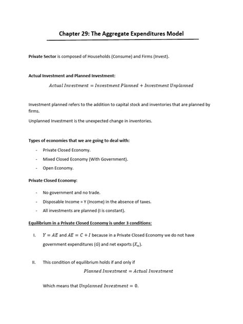 Aggregate Expenditures Model Ae Pdf Economic Equilibrium Output
