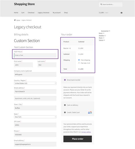 Custom Checkout Fields Editor Documentation Woocommerce