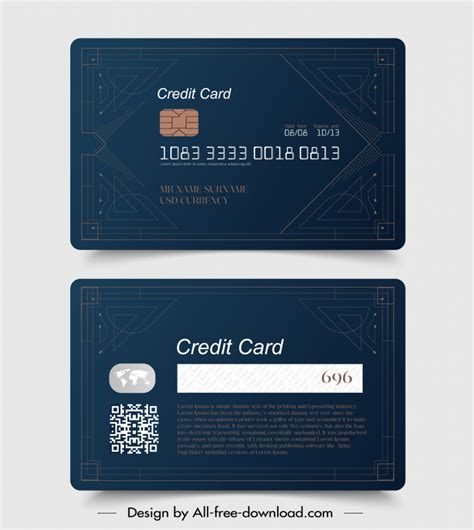Master Card Template Modern Flat Geometry Design Vectors Images Graphic Art Designs In Editable