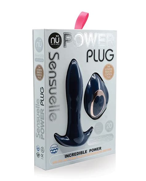 N Sensuelle Power Plug Function Remote Control Plug Navy Blue Fabscout Entertainment