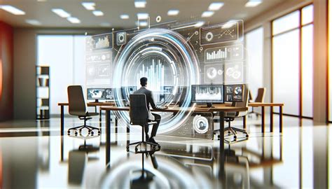 Data Analyst Visualizing Data On A Glossy Dashboard In A Flexible