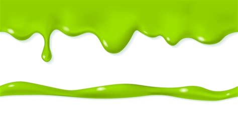 Premium Vector Seamless Dripping Slime Pattern Repeatable Oozing Green Liquid Flowing Melted