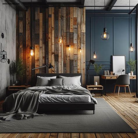 Industrial Bedroom Create An Accent Wall In 2024 Industrial Bedroom