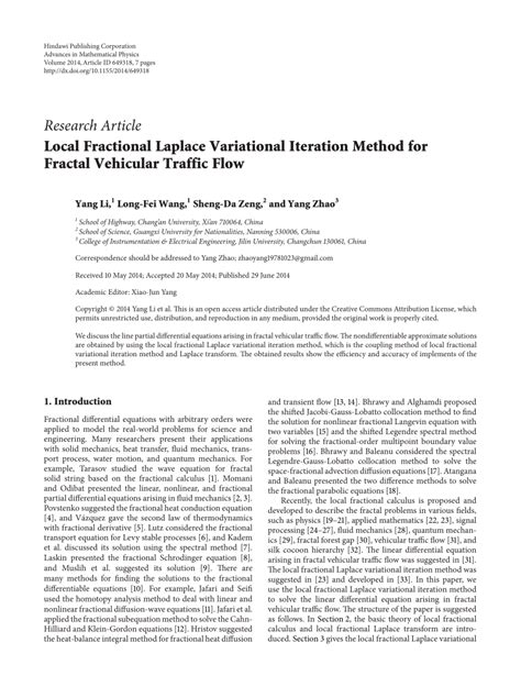 Pdf Local Fractional Laplace Variational Iteration Method For Fractal
