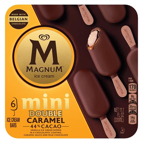 Magnum Mini Double Caramel Vanilla Ice Cream Bars 185 Fl Oz 6 Count
