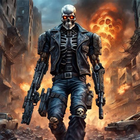 Tracked Terminator T1 Rides On Human Skulls Holds By Valerik S On