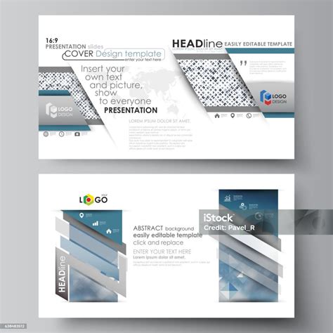 프레젠테이션 슬라이드용 Hd 형식의 비즈니스 템플릿입니다 벡터 레이아웃 0명에 대한 스톡 벡터 아트 및 기타 이미지 0명 Hd 포맷 개념 Istock