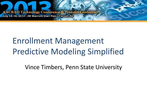 Ppt Enrollment Management Predictive Modeling Simplified Powerpoint