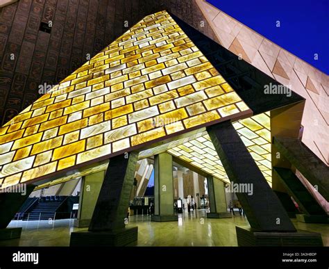 Giza Egypt February 22 2025 The Exterior Of The Grand Egyptian