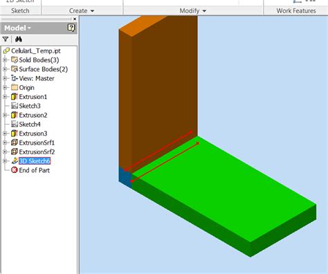 Solved Sketch Using Curve Generated By Intersection Of Surface And A