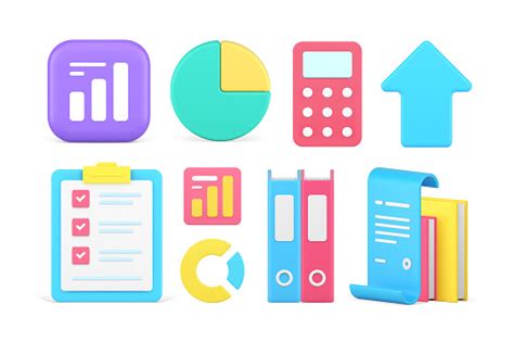 회계 금융 사업 이익 그래프 마케팅 개발 세트 3d 아이콘 벡터 계산 0명에 대한 스톡 벡터 아트 및 기타 이미지 0명 개발 개선 Istock