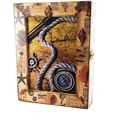 Ключниця морська тематика масив дерева 25 5 19 5 5 5 см — ціна 499