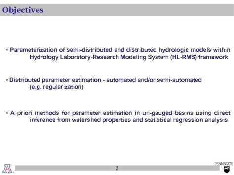 Parameterization And Parameter Estimation Of Distributed Models For