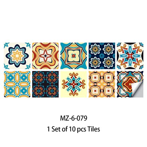 10 15 20cm Mexican Style Tiles Sticker Matte Film Vicedeal