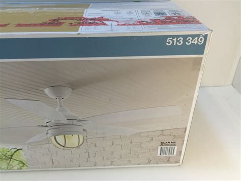 Hampton Bay Seaport White Ceiling Fan Shelly Lighting