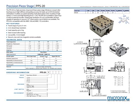 Piezo Stages Nanopositioning