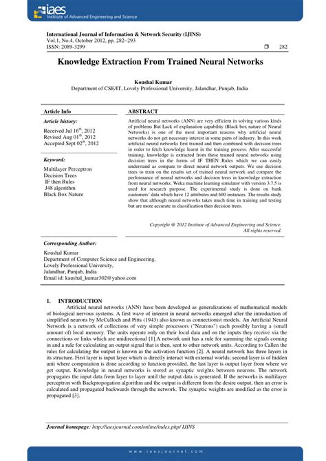 pdf knowledge extraction from trained neural networks