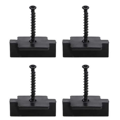 Afoxsos Nylon Black Hidden Deck Fasteners T Clips With Screws And Drill