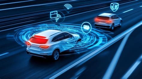 The Car Depicted In This Illustration Possesses Advanced Sensors For Remote Sensing And Parking