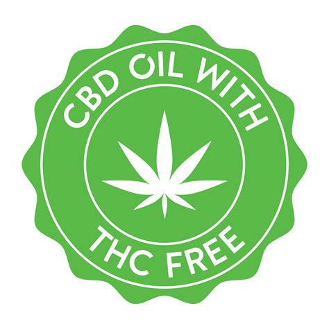 Thc Free Badge Thc Free Stamp Icon Thc Free Emblem Seal Tag Label