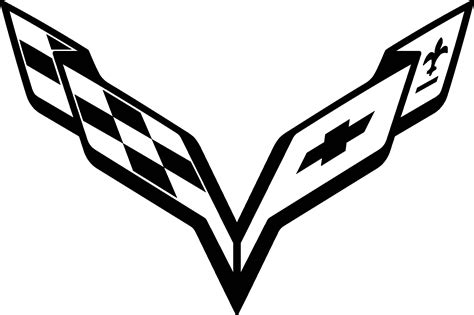 Black And White Corvette Logo