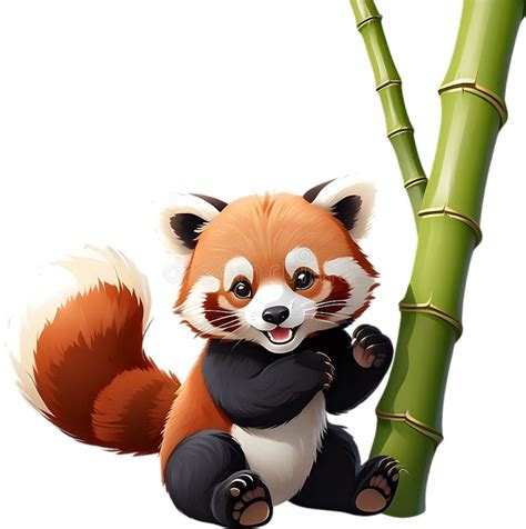 A Playful Red Panda Cub With A Mischievous Grin Stock Image Illustration Of Bear Lazy 317112467