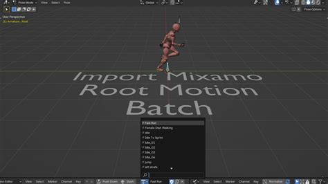 Import Mixamo Root Motion — Blender Extensions