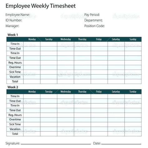 63 Customize Our Free Employee Time Card Template Printable Now For